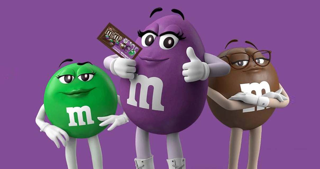 Presentan primer empaque de M&M’s solo con personajes femeninos